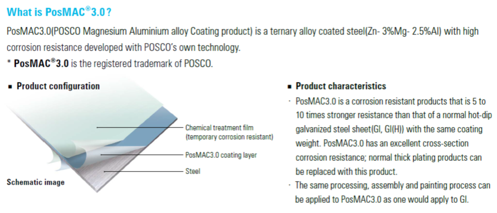 PosMAC® 韓國浦項鋼鐵